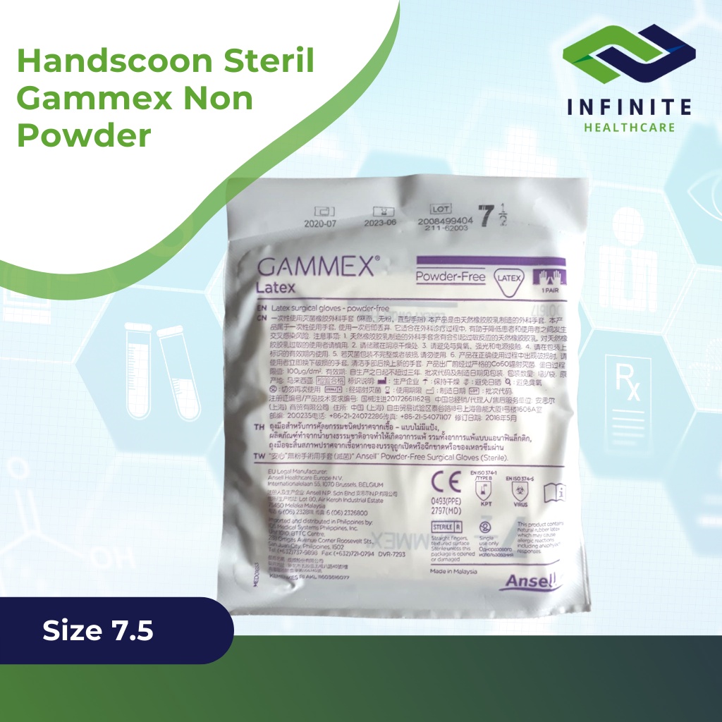 Jual Handscoon Steril Gammex Non Powder Sarung Tangan Medis Gamex ...