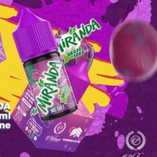 Jual MIRANDA GRAPE SODA LIQUID SALT NIC 30ML ANGGUR ICE MINT BY ...