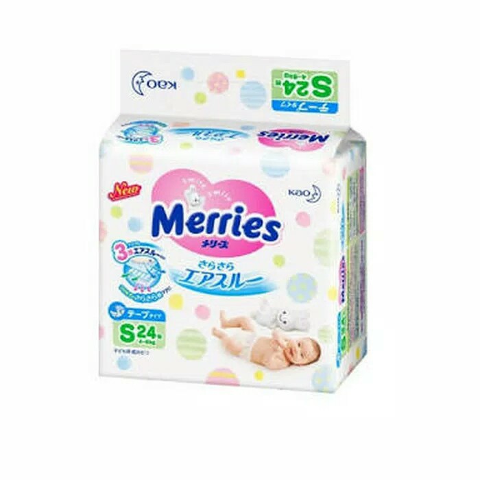 Jual Popok Bayi tipe perekat Merries Made in Japan Tape type S 24 ...