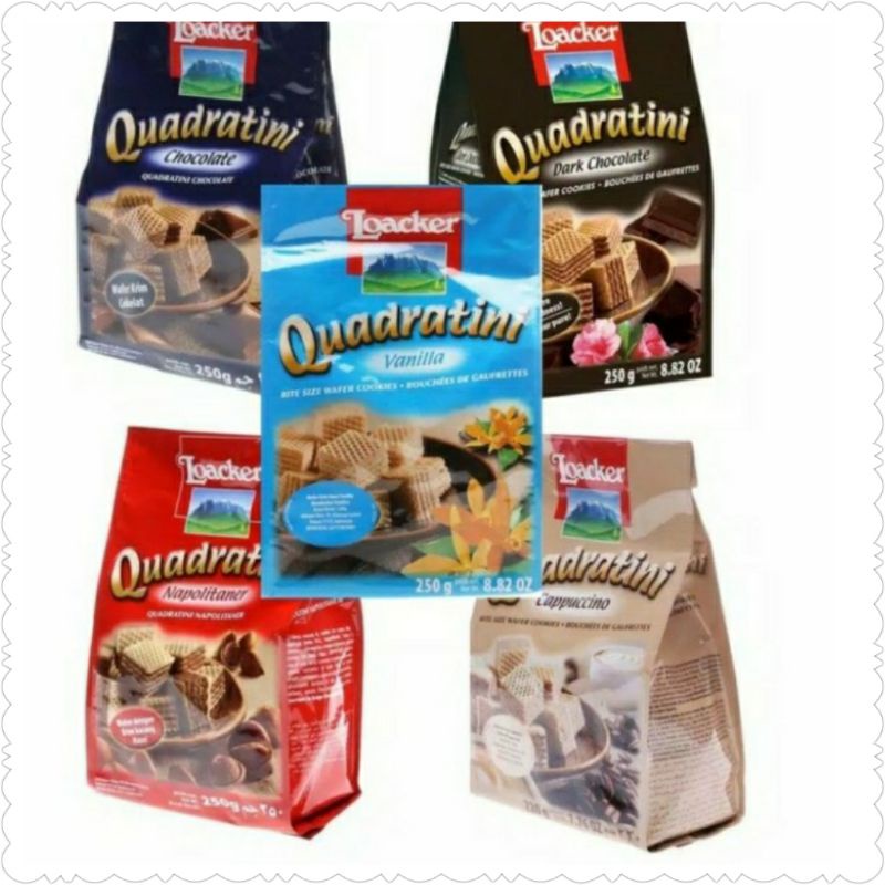 Jual Loacker Quadratini 125gr Chocolate Milk & Cocoa | Shopee Indonesia