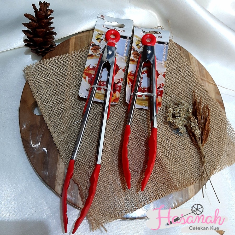 Jual Alat Penjepit Capit Jepit Makan Makanan tongs Plastik Stainless ...