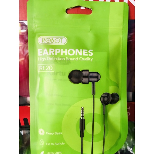 Jual EARPHONES ROBOT RE20 | Shopee Indonesia