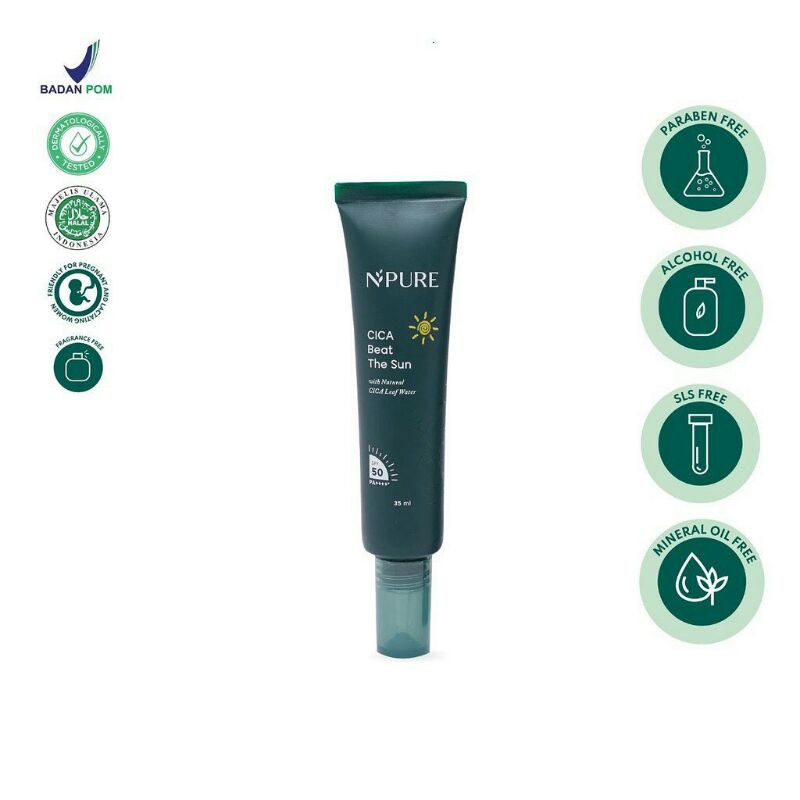 Jual (share in jar) NPURE CICA BEAT THE SUN SUNSCREEN SUNBLOCK HALAL ...