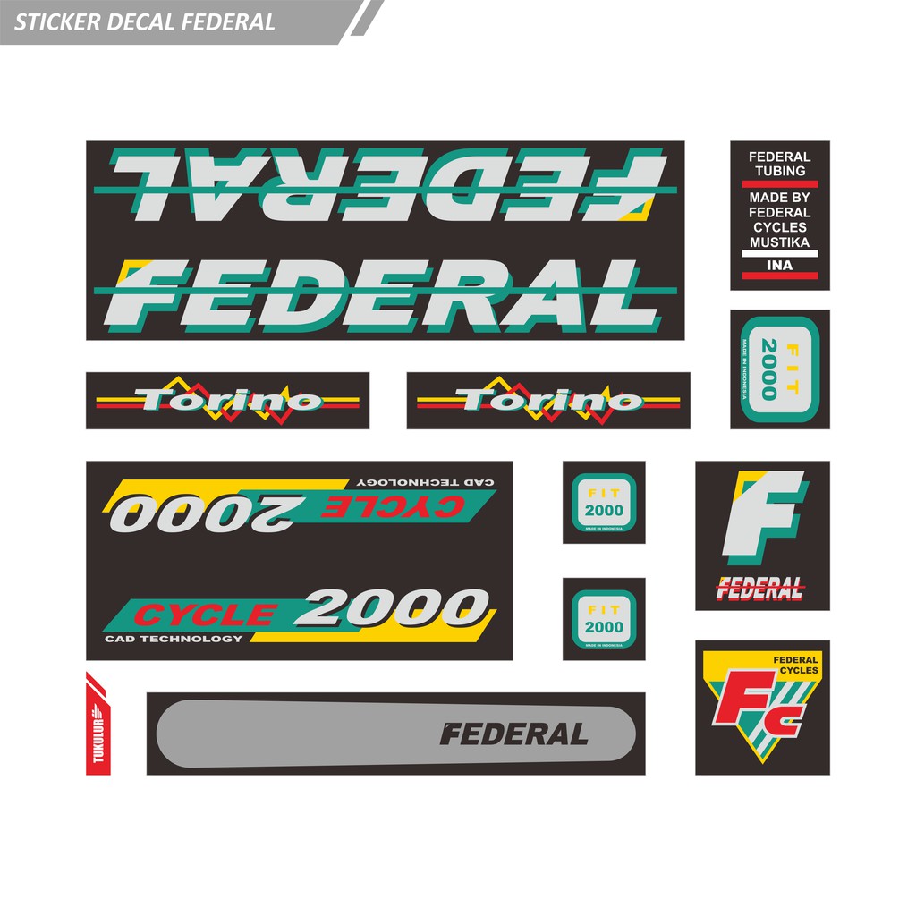 Jual STIKER DECAL SEPEDA FEDERAL TORINO | Shopee Indonesia