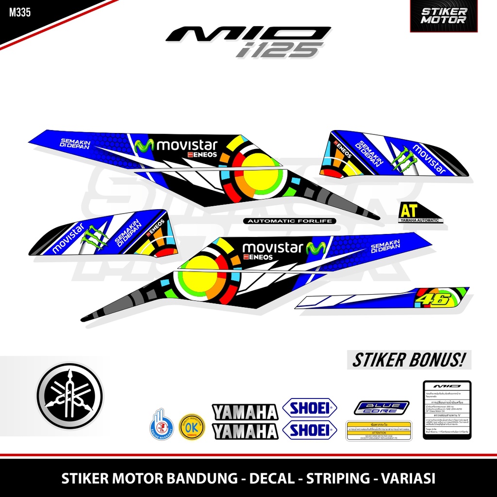 Jual STRIPING MIO M3 / MIO i 125 / MIO Z / MIO 125 / STICKER / STIKER ...