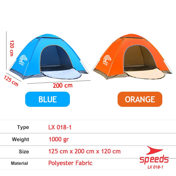 Jual Tenda Camping Kemah Otomatis /manual Speeds 1-3 Orang Lipat ...