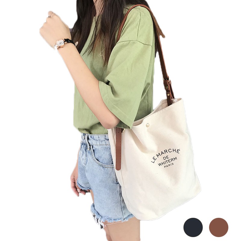 Jual Tas Bahu Kanvas Model Korea Cetak Huruf Baru Untuk Wanita | Shopee ...