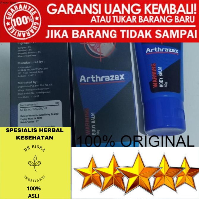 Jual 100% ASLI Obat penghilang nyeri otot dan sendi ARTHRAZEX ORIGINAL ...