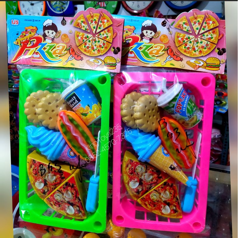 Jual Mainan Anak Masak Masakan Makanan Biskuit Pizza Es Krim Ice Cream ...
