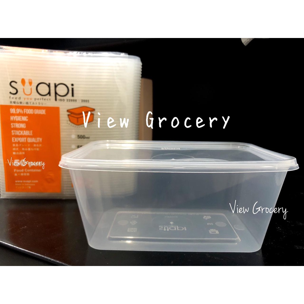 Jual Thinwall Rectangle 1000 ml / Kotak Makan Tebal 1000ml | Shopee ...