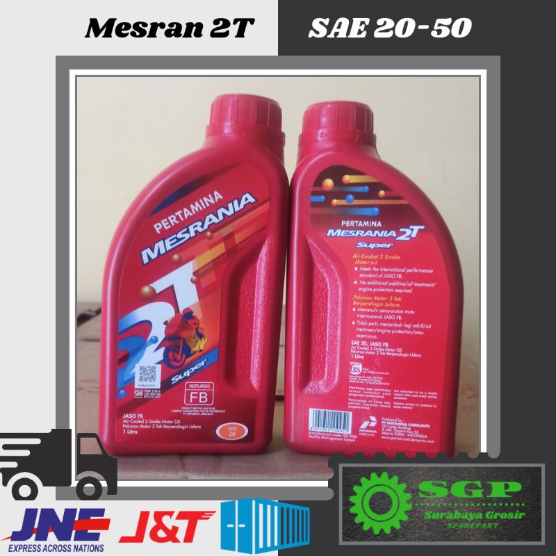 Jual Oli Mesrania 2T 1Liter Pertamina oil Mesran SAE 20 - 50 1L Merine ...