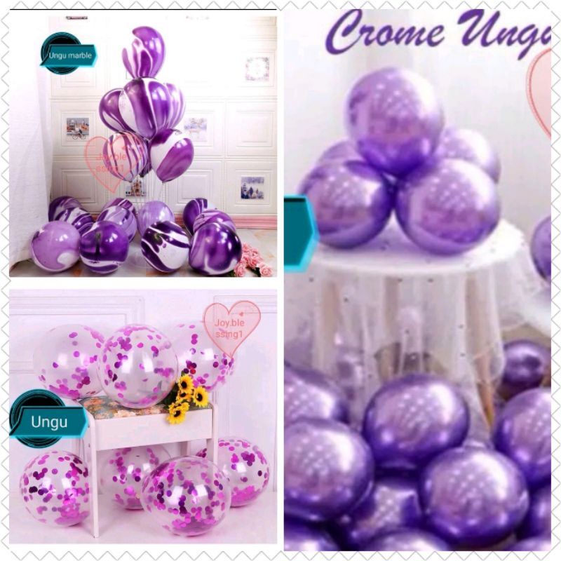 Jual SET BALON ISI 10 PCS (CHROME + CONFETTI) | Shopee Indonesia
