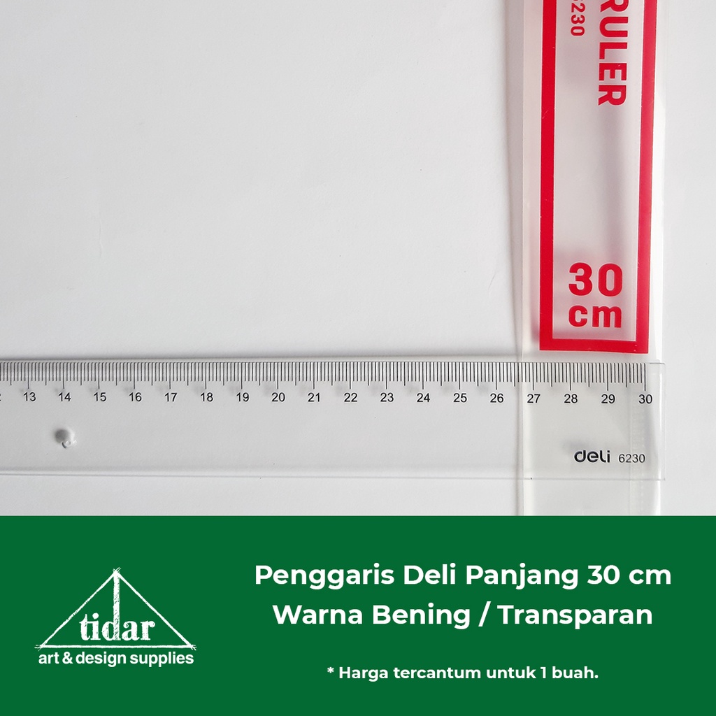 Jual Penggaris Deli Panjang 30 CM / 40 CM - Mistar Plastik 6230 / 6240 ...