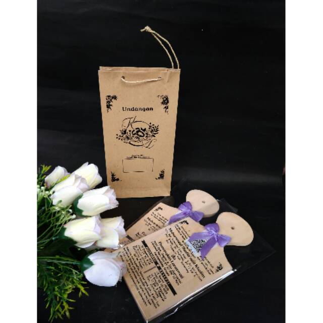 Jual Undangan pernikahan murah unik telenan sablon ukuran 12x24 ...