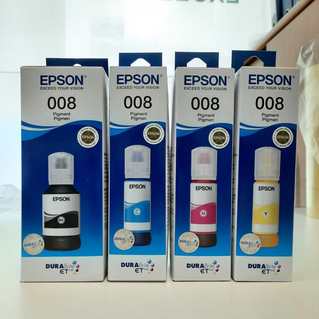 Jual Tinta Refill Epson 008 1 Set (4 Warna) | Shopee Indonesia