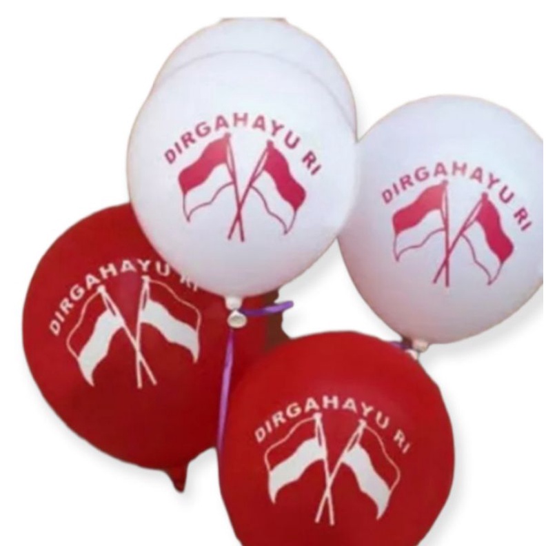 Jual Balon Merah Putih kemerdekaan i love indonesia | Shopee Indonesia