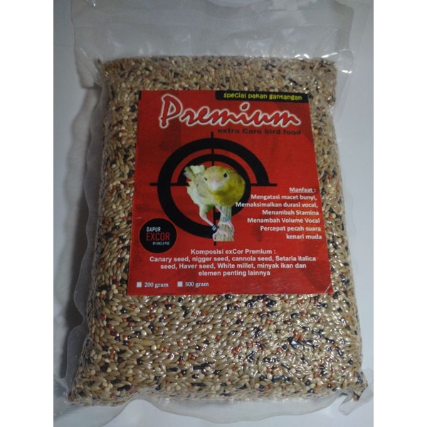 Jual PREMIUM Extra Care Bird Food / Pakan KENARI /exCor/PAKAN GANTANGAN ...