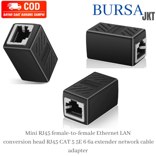 Jual RJ45 SAMBUNGAN LAN HUB CABLE EXTENTION CONVERTER NETWORK LAN CONNECTOR ADAPTER EXTEND ...