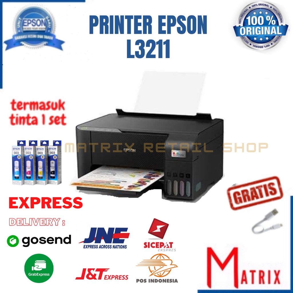 Jual Printer Epson L3211 Original ALL IN ONE | Shopee Indonesia