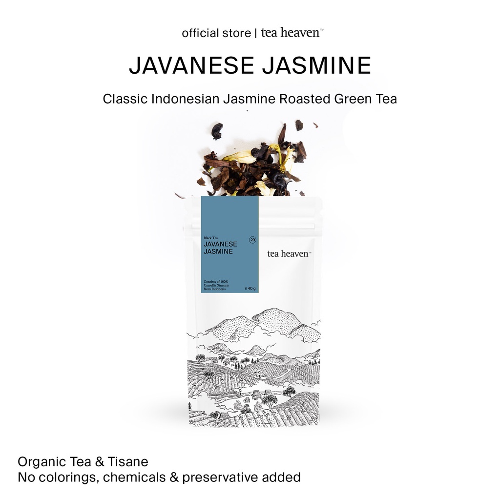 Jual Tea Heaven Javanese Jasmine Roasted Green Tea 40gr | Shopee Indonesia