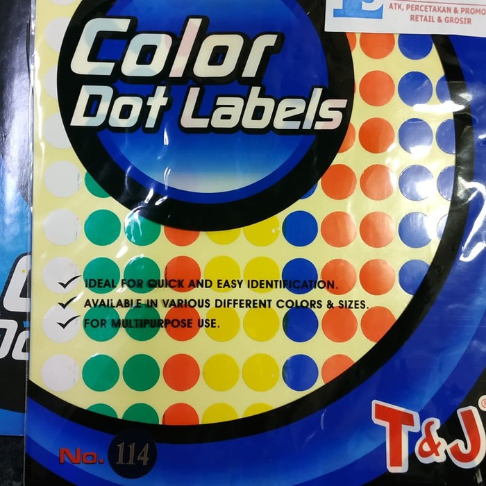 Jual DISKON!! COLOUR DOT LABEL 114 TOM & JERRY WARNA WARNI STICKER ...