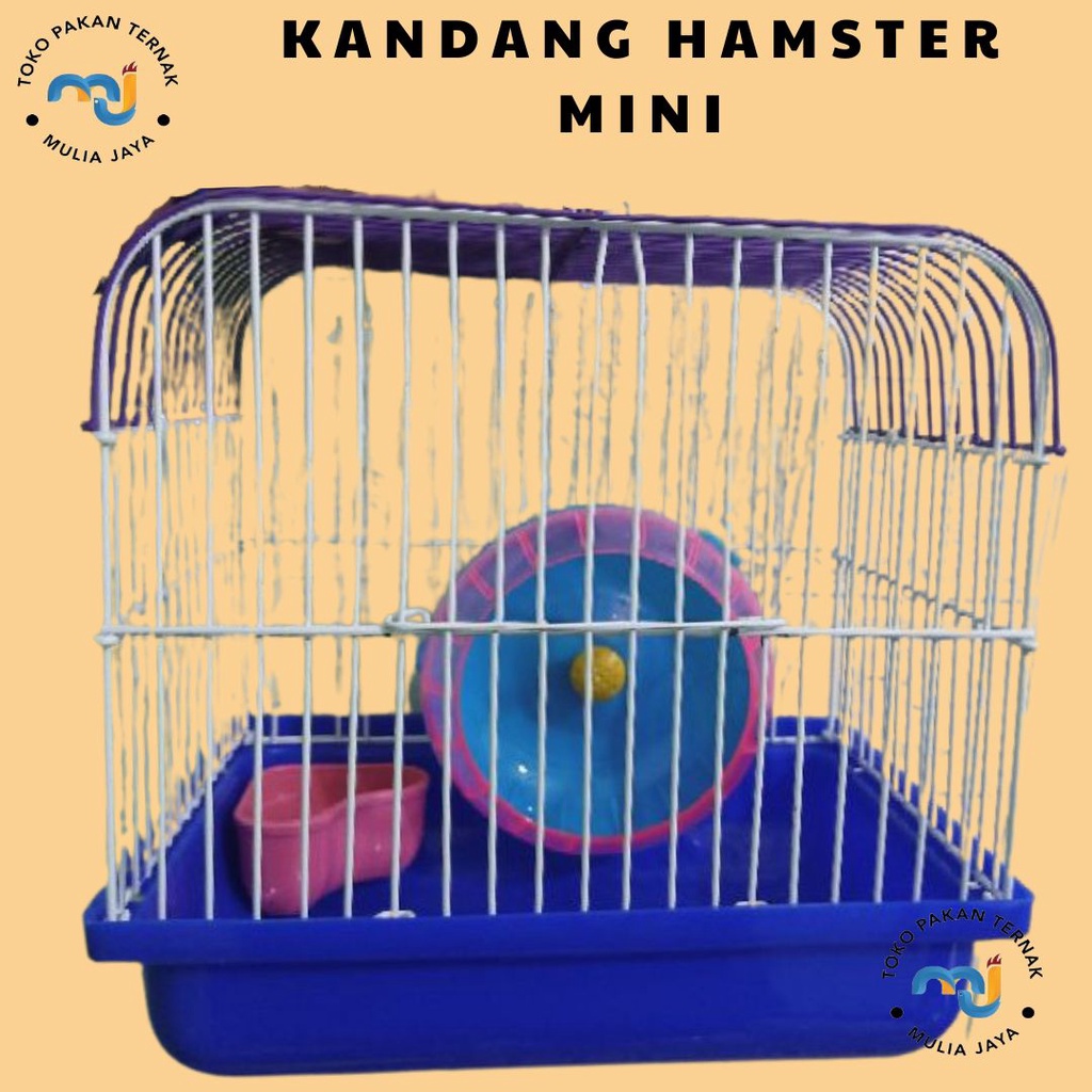 Jual Kandang Hamster Mini Terdapat Kincir Dan Tempat Makan | Shopee ...