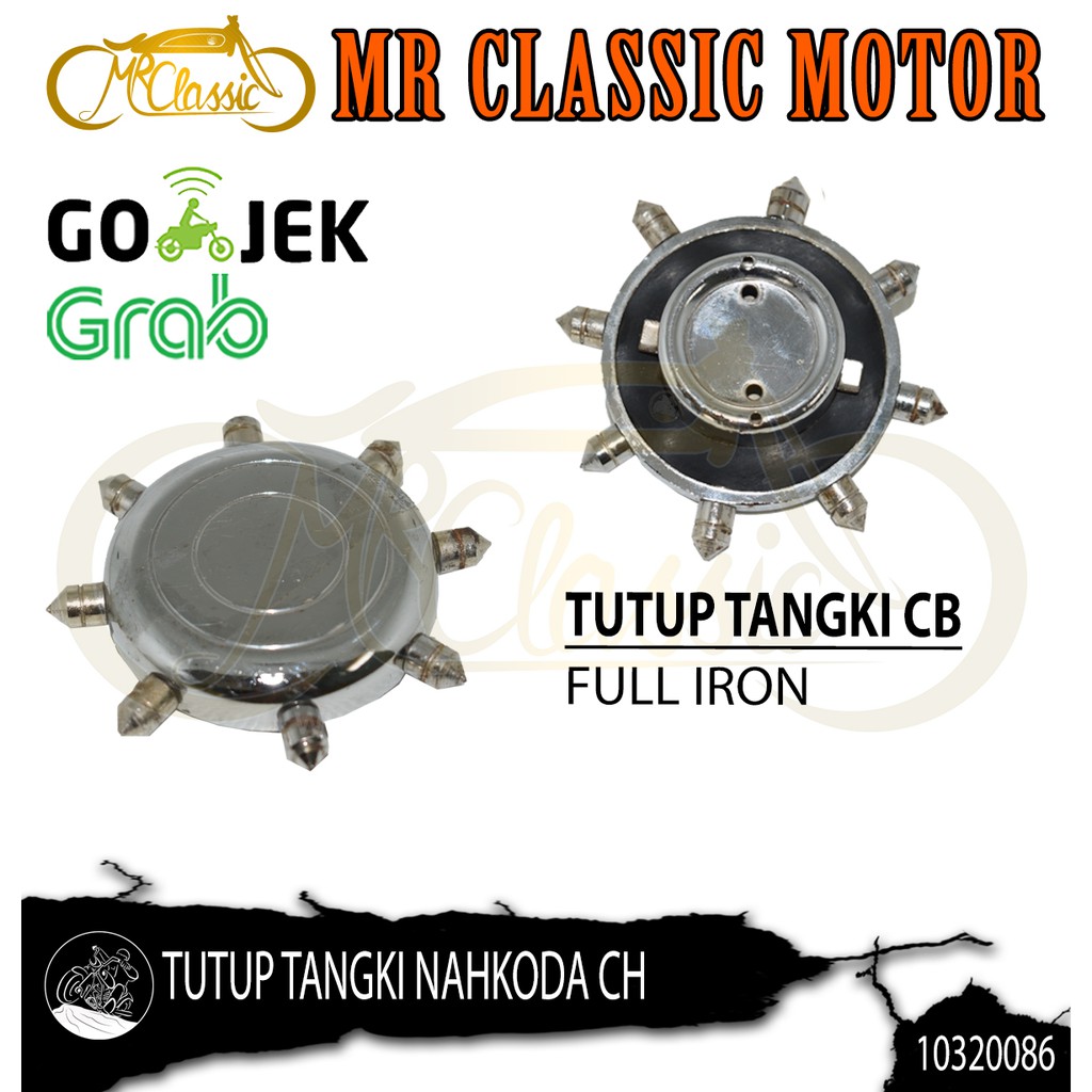 Jual Tutup Tangki Motor Custom Variasi Besi Nahkoda Chrome | Shopee ...