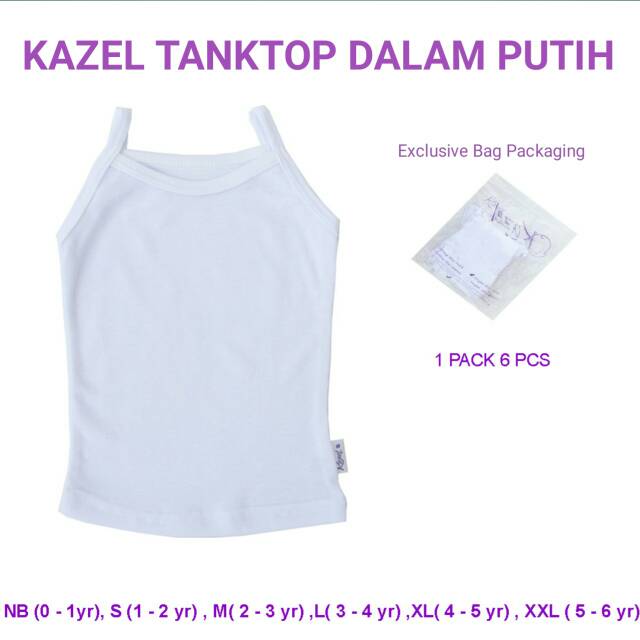 Jual Kazel Tanktop Dalam Polos Putih Edition | Shopee Indonesia
