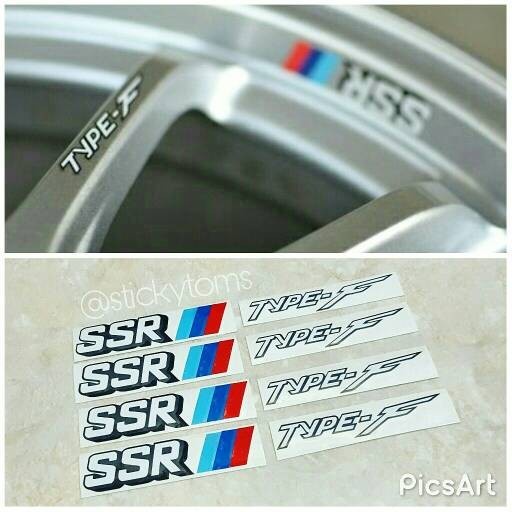 Jual stiker Velg Mobil SSR Type F Decal Cutting Stiker Termurah Velg ...