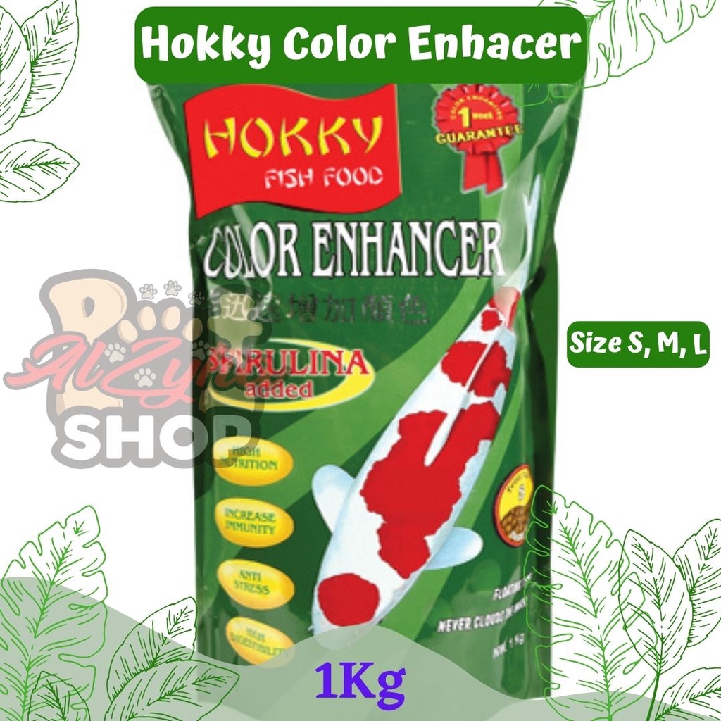 Jual HOKKY PAKAN KOI, MAKANAN IKAN, COLOUR ENHANCER, GROWTH, WHEAT GERM ...