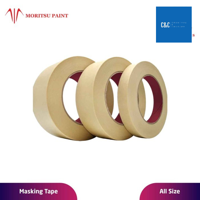 Jual Lakban Kertas Masking Tape Untuk Melukis All Size - 12 Yard, 1/2 ...