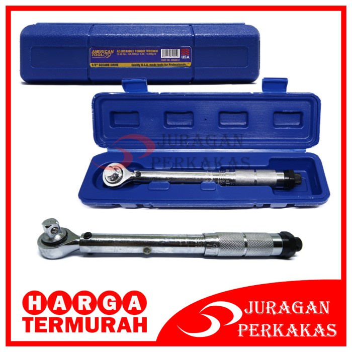 Jual AMERICAN TOOL KUNCI MOMEN TORSI 1/2 INCH ADJUSTABLE TORQUE WRENCH l NEW21 | Shopee Indonesia