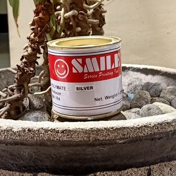 Jual [Silver] Tinta/Cat Sablon Plastik SMILE POLYMATE 200 g | Shopee ...