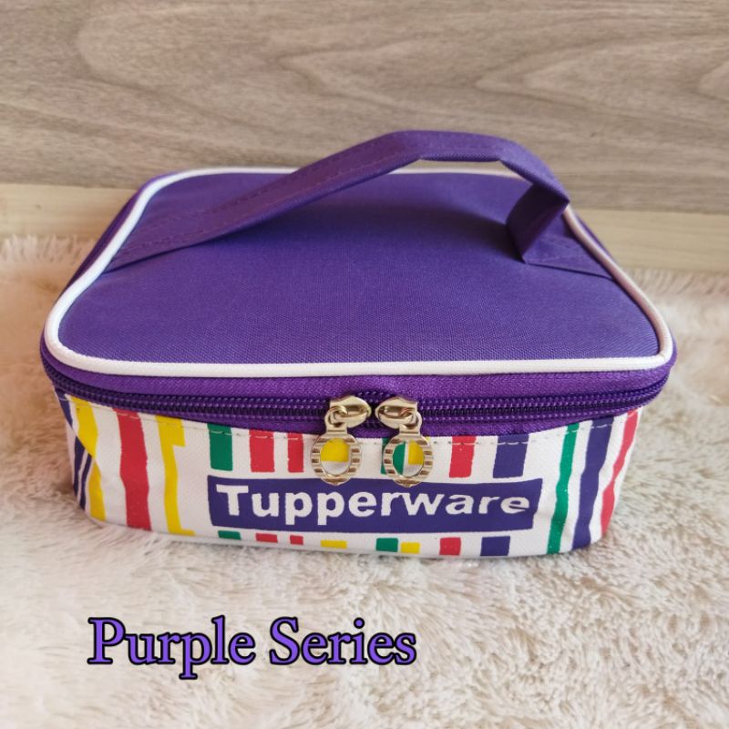 Jual Tas Lolly tupp motif stripe Tupperware/tas bekal tupperware ...
