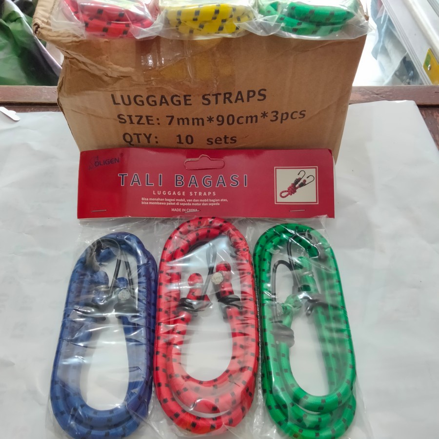 Jual tali bagasi motor 90 cm /Luggage straps 3 pcs | Shopee Indonesia