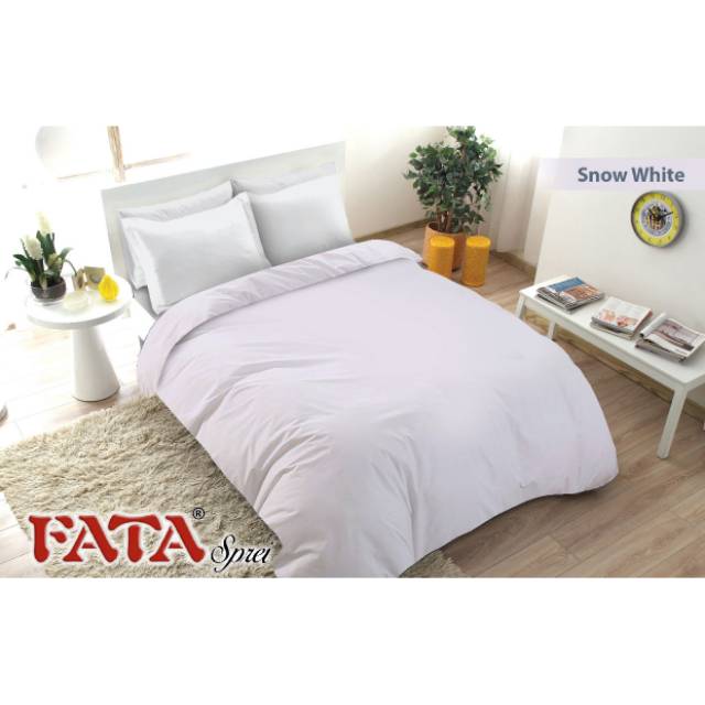Jual Bed Cover Set Fata Jacquard Snow white King Size 180x200 / Queen ...