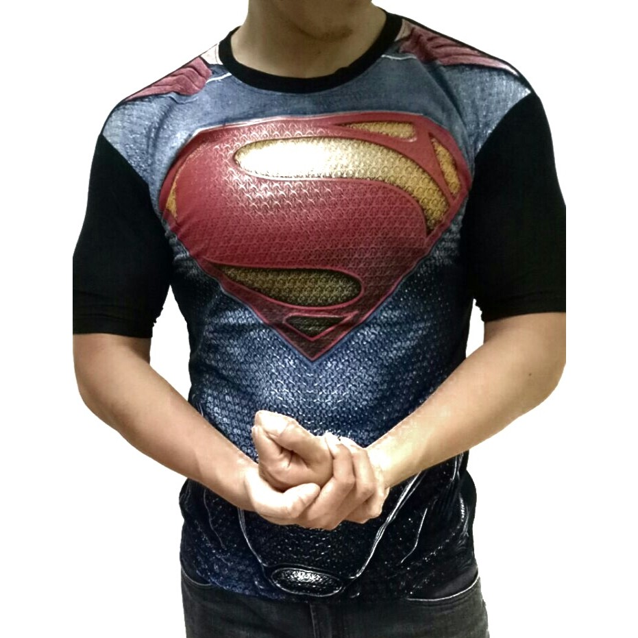 Jual Baju kaos SUPERMAN BODYBIRU civil war iron man superman spiderman ...