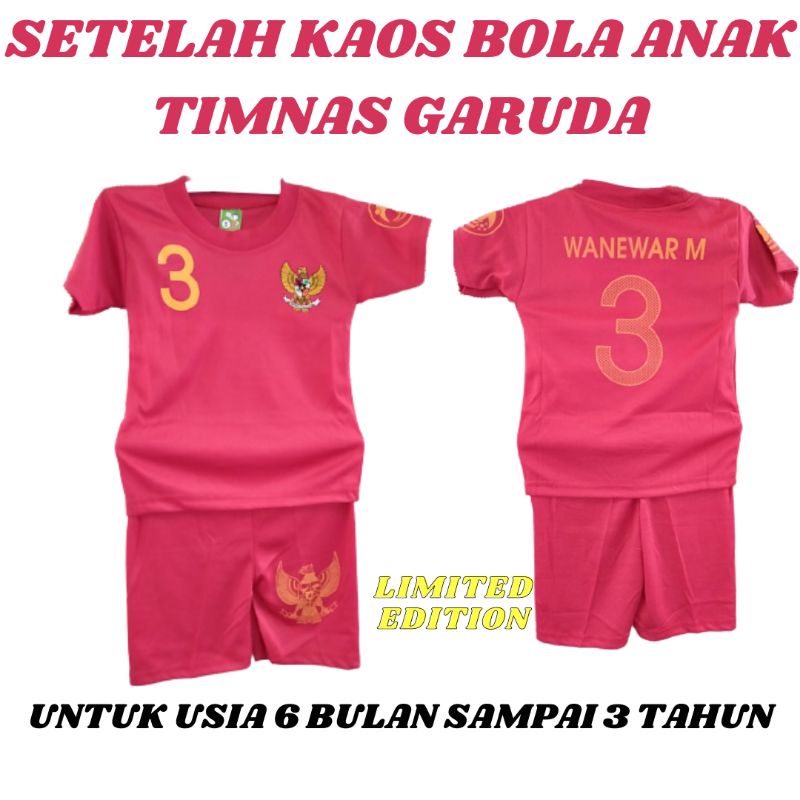 Jual SETELAN KAOS BOLA ANAK TIMNAS INDONESIA - BAJU BOLA ANAK INDONESIA - JERSEY TIMNAS ...