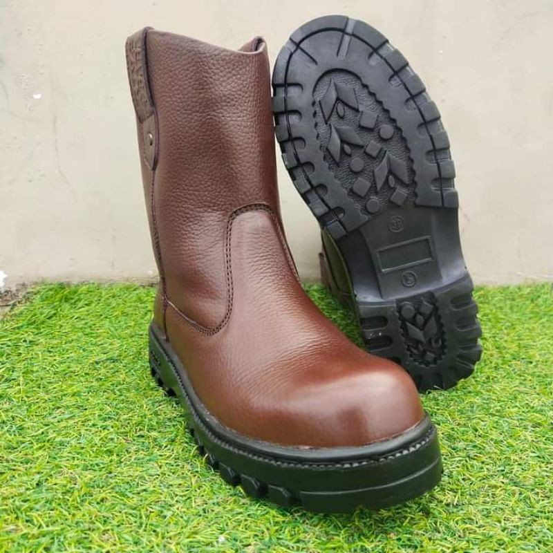 Jual KING OBARA Sepatu safety booth kulit asli Original UJUNG BESI ...