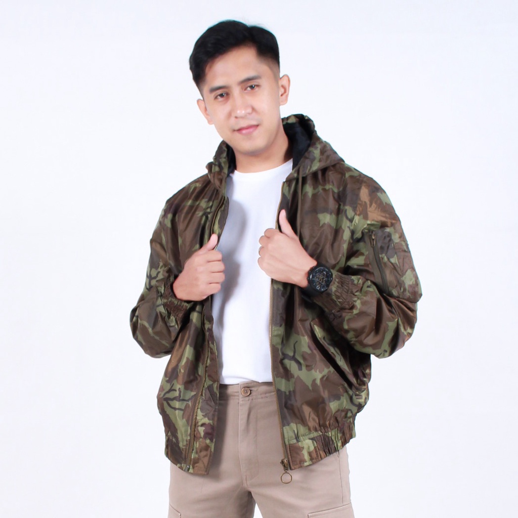Jual JAKET PRIA BOMBER ARMY JAKET PRIA MOTIF LORENG | Shopee Indonesia
