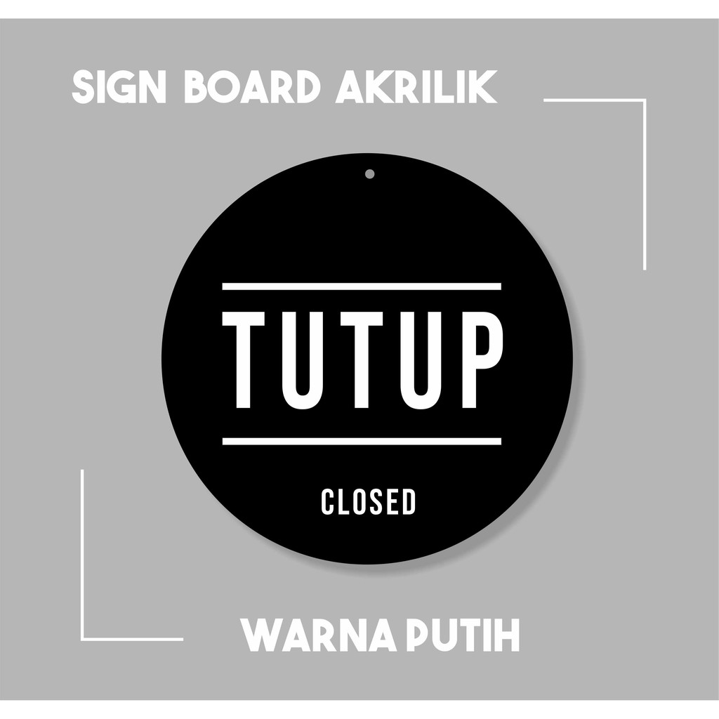 Jual Papan Open Closed Bulat Custom Sign Board Akrilik | Shopee Indonesia