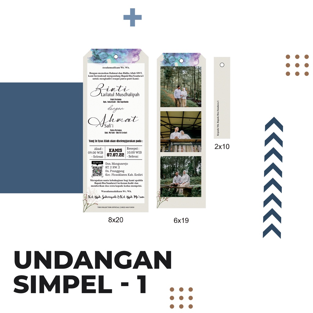Jual UNDANGAN SIMPEL / UNDANGAN PERNIKAHAN / UNDANGAN MURAH / UNDANGAN ...