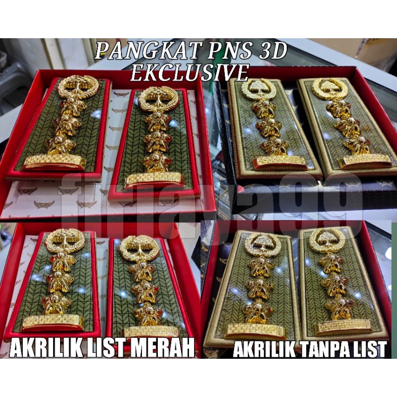 Jual pangkat pns 3D akrilik produk exclusive list non list | Shopee ...