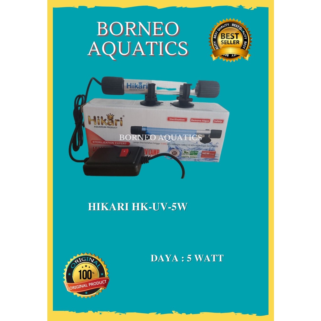 Jual LAMPU UV AQUARIUM // AQUARIUM SUBMERSIBLE UV LAMP // 5 WATT // HIKARI HK-UV-5W // PONTIANAK ...