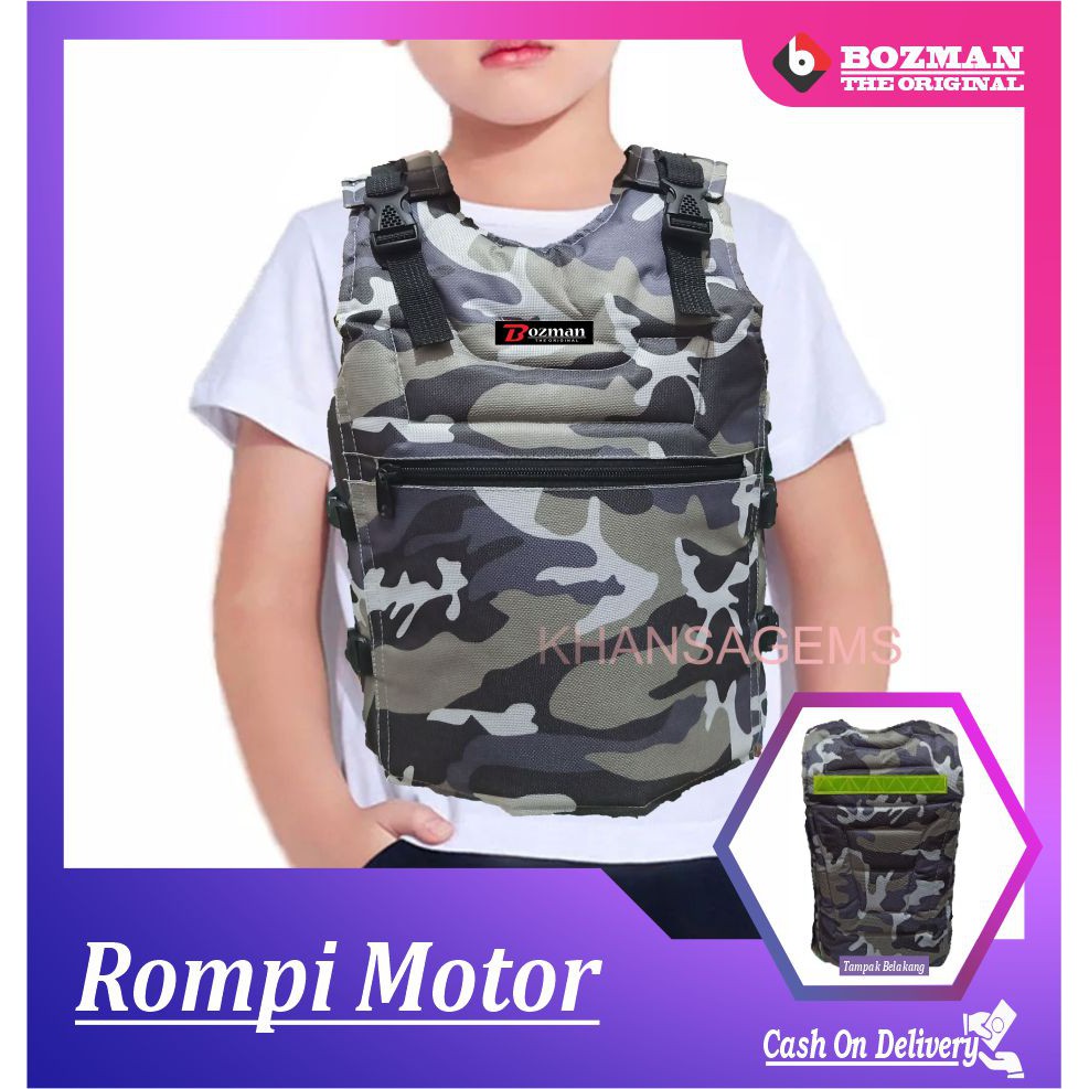 Jual Rompi Motor Anak Anti Angin Anti Debu Nyaman Keren Motif Loreng ...
