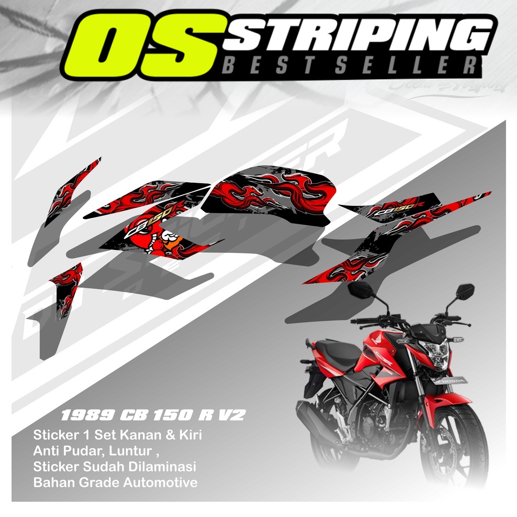 Jual 1989 Sticker Striping Motor CB 150 R V3 List Variasi Desain Motif ...