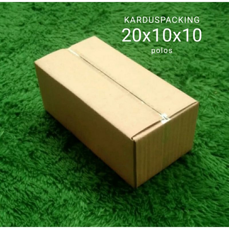 Jual Kardus Polos Uk 20x10x10 cm single wall packing | Shopee Indonesia