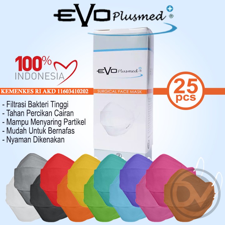 Jual Masker Evo Plusmed 4D Berbagai Varian Masker Medis | Shopee Indonesia