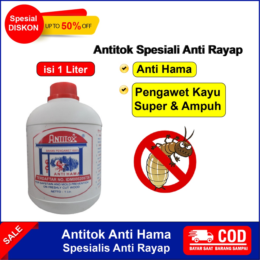 Jual Antitok Obat Anti Rayap Pengawet Kayu Obat Cairan Anti Rayap ...