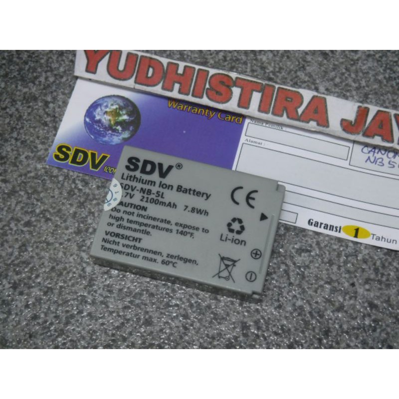Jual SDV Baterai Canon NB 5L 1200mAh Original SDV | Shopee Indonesia